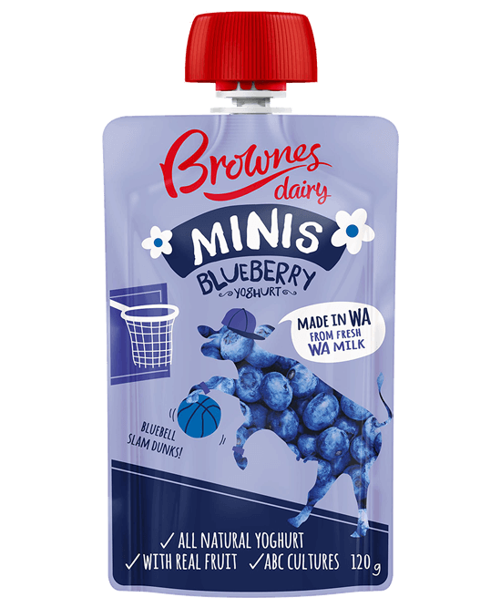 Blueberry Natural Yoghurt Pouch | Brownes Dairy