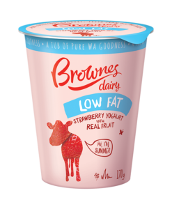 Low Fat Strawberry Yoghurt Tub | Brownes Dairy