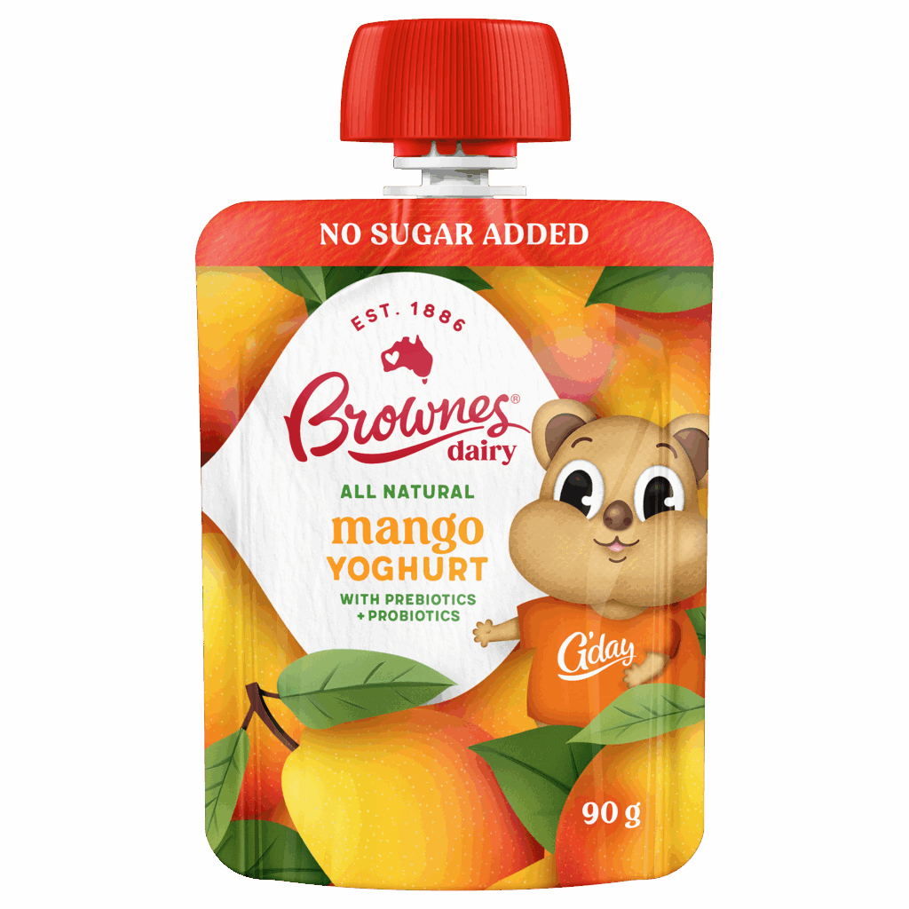 Mango 90g Yoghurt Pouch | Brownes Dairy